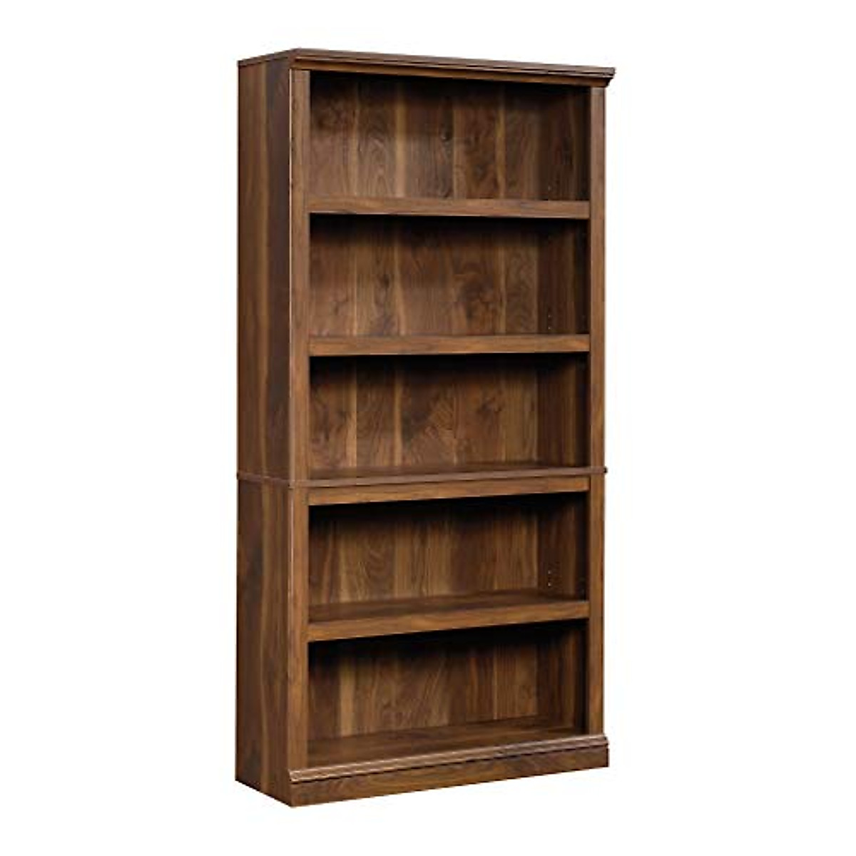 Sauder 5 Shelf Bookcase, Grand Walnut Finish