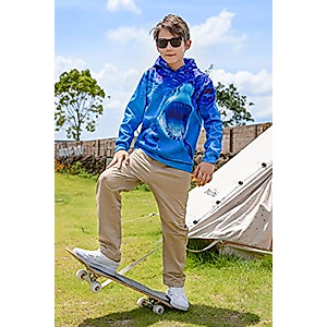 Idgreatim Illusion Sweatshirt for Boys Girls 8-10 Years Novelty Pattern Hoodies Casual Sport Hoody Pullover