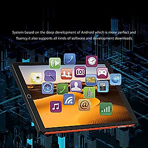 10.1 Inch Four Camera Hd Tablet 1gb+16gb WiFi Bluetooth Android Voice Call Game Learn Online Tablet Supports Sim Communication Function, Front and Rear Dual Cameras 1Pcs (Orange)