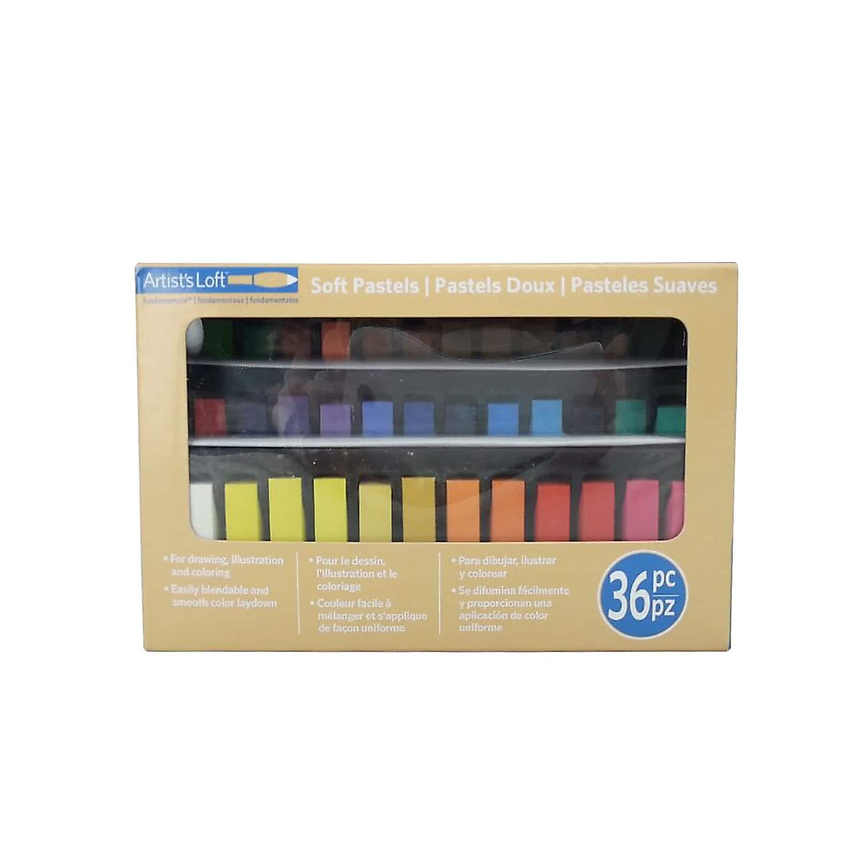Soft Pastels by Artist's Loft Fundamentals - Great for Portraits, Landscape Drawings, Cards, Scrapbooks, Arts & Crafts - 1 Pack