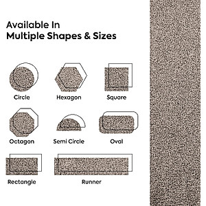 Ambiant Broadway Collection Kids Favourite Area Rugs Beige - 12' Square, Indoor, Stain Resistant, Perfect for Living Room, Bedroom, Dining Room, Entryway, Pet & Kids Friendly Rug, Wedding, USA