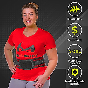 BraceAbility Spine Sport Back Brace - Athletic Men's and Women's Workout Lumbar Corset for Exercising, Running, Golfing, Driving, Fishing, Active Nurses and Police Work (Medium)