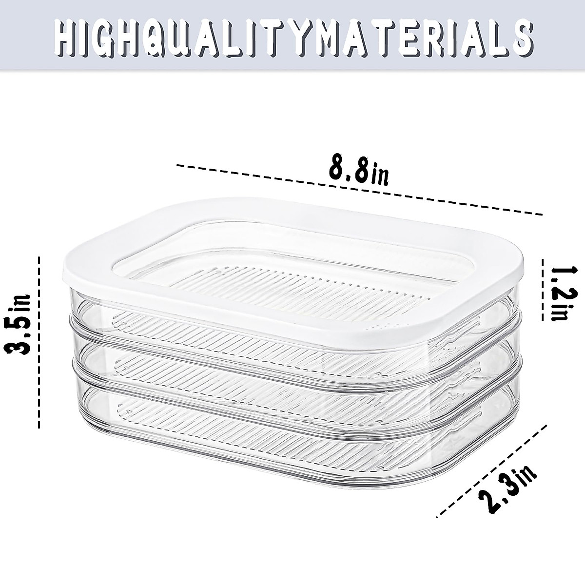 Deli Meat Container Fridge, deli meat containers with lids for Cold Cuts, Lunch Meats, Salami, Meal Prep Containers, BPA-Free 16 oz square deli containers for lunch meat