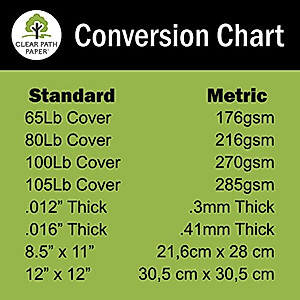 White Cardstock - 8.5 x 11 inch - 65Lb Cover - 50 Sheets - Clear Path Paper