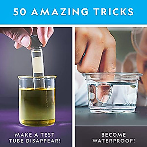 NATIONAL GEOGRAPHIC Science Magic Kit – Science Kit for Kids with 50 Unique Experiments and Magic Tricks, Chemistry Set and STEM Project, A Great Gift for Boys and Girls (Amazon Exclusive)