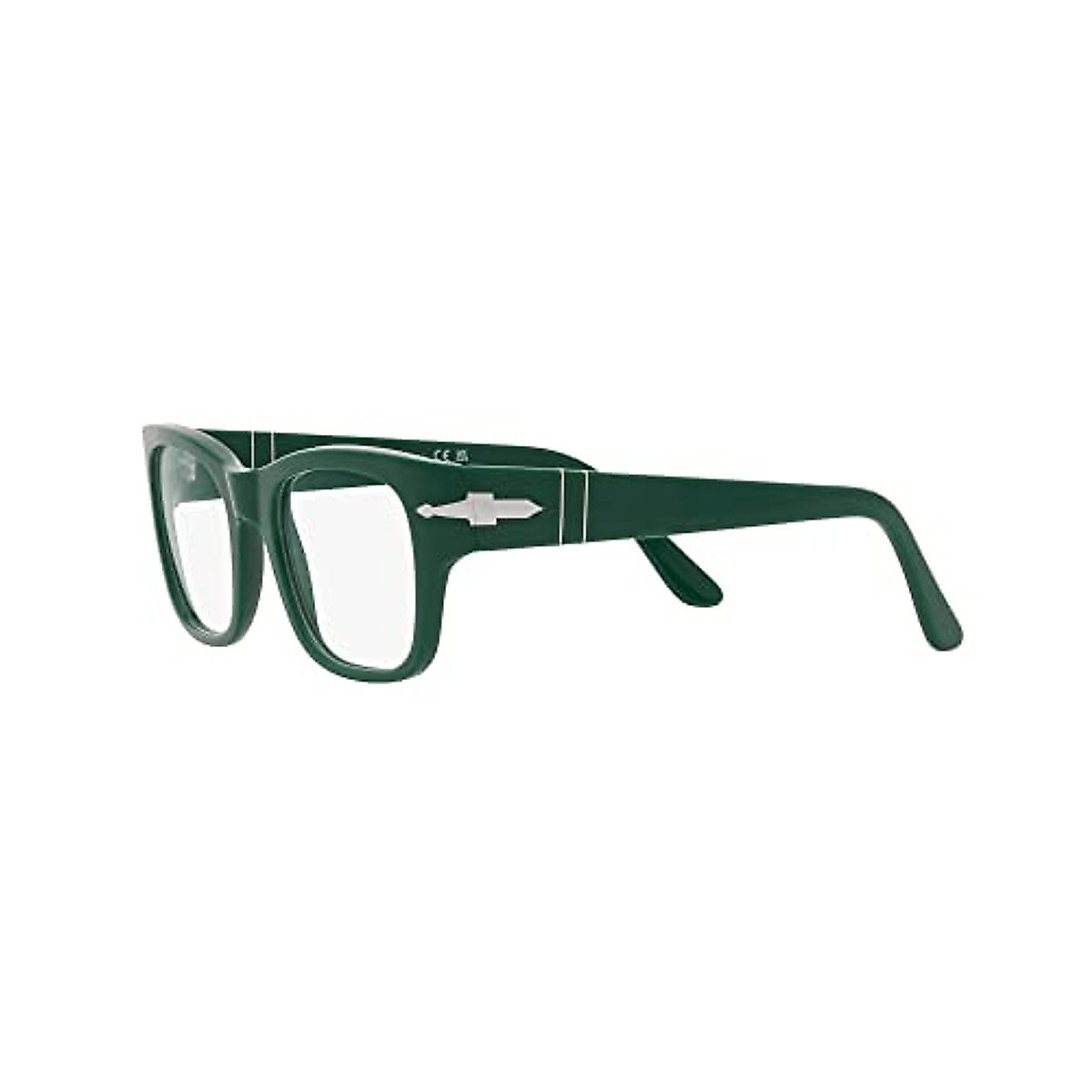 Persol PO3297V Rectangular Prescription Eyewear Frames, Green/Demo Lens, 52 mm