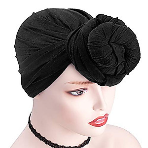 YMHPRIDE 4 Pieces Stretch Jersey Turban Head Wrap Knit Headwraps Urban Hair Scarf Solid Color Ultra Soft Extra Long Breathable Head Band Tie for Women