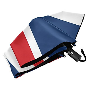 ALAZA United Kingdom Uk Flag 3 Folds Auto Open Close Umbrella Travel Folding Umbrellas