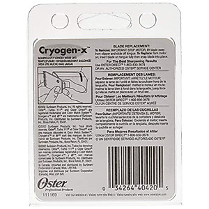 OSTER Cryogen-X Blade Set for Turbo 111 Clipper Size 00000 (1/125 inch/0.2mm) (Model: 76911-006)