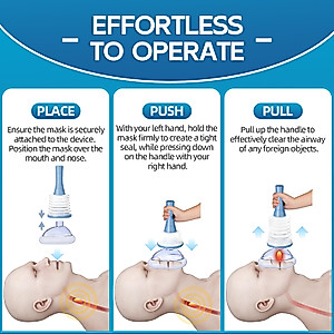 Senvok Choking Rescue Device, Anti Choking Device for Kids and Adults, Portable Airway Suction Device, Choking First Aid Device for Home & Travel