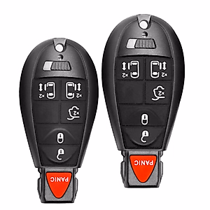 6 Buttons Keyless Entry Remote Fob Replacement M3N5WY783X IYZ-C01C Compatible with 2008-2016 Dodge Grand Caravan/Chrysler Town & Country 2pcs