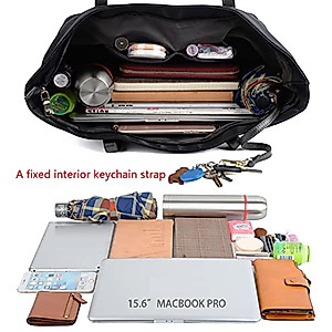 YALUXE Women's Oxford Nylon Large Capacity Work Tote Shoulder Bag