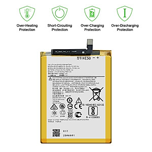 WUHAO for Cricket Motorola Moto E5 Supra XT1924-6 Replacement Battery, for HE50/SNN5989A Battery with Adhesive Tape Tool Repair Kit