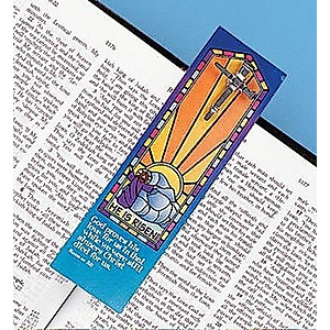 His is Risen Nail Cross Pin & Bookmarks - Set of 12 Each - Easter, Church and Sunday School Supplies Multicolored