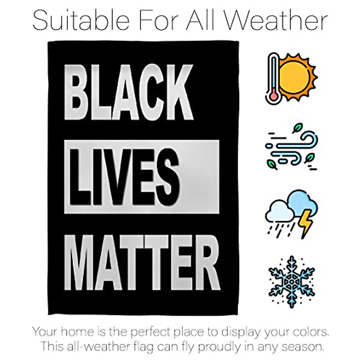 USA Made Black Lives Matter-Civil Rights Double-Sided Lawn Decoration Gift House Garden Yard Banner Revolution Movement Equality Social, Flag 13"x 18.5", Thick Fabric
