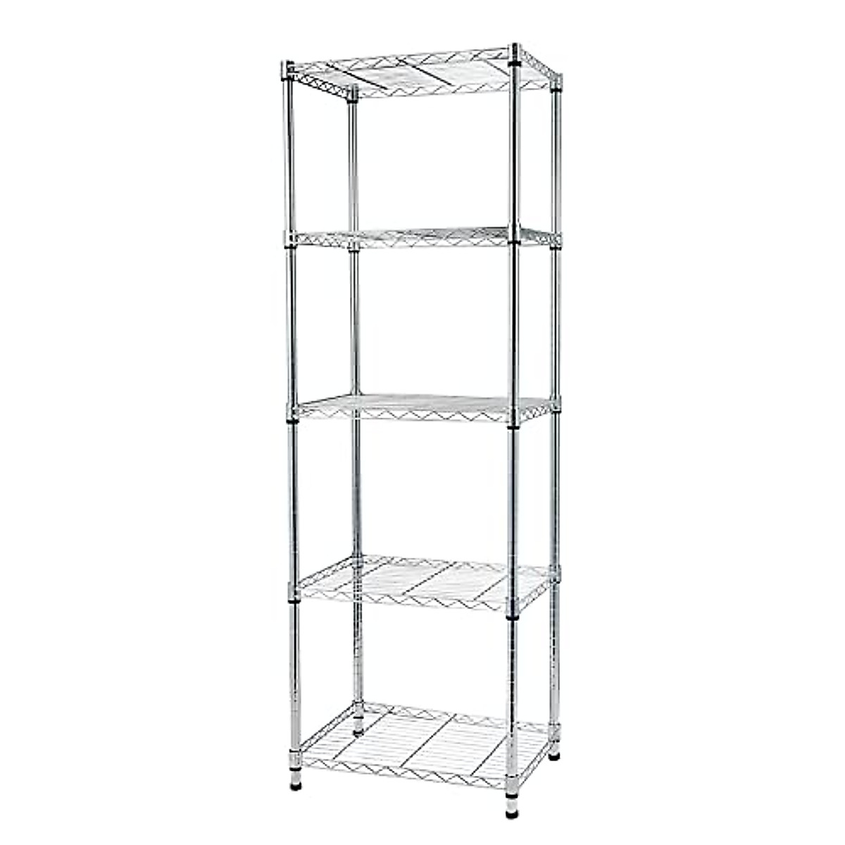 ERRTT 5-Tier Chrome Shelving Unit，Shelving Units and Storage for Kitchen and Garage，