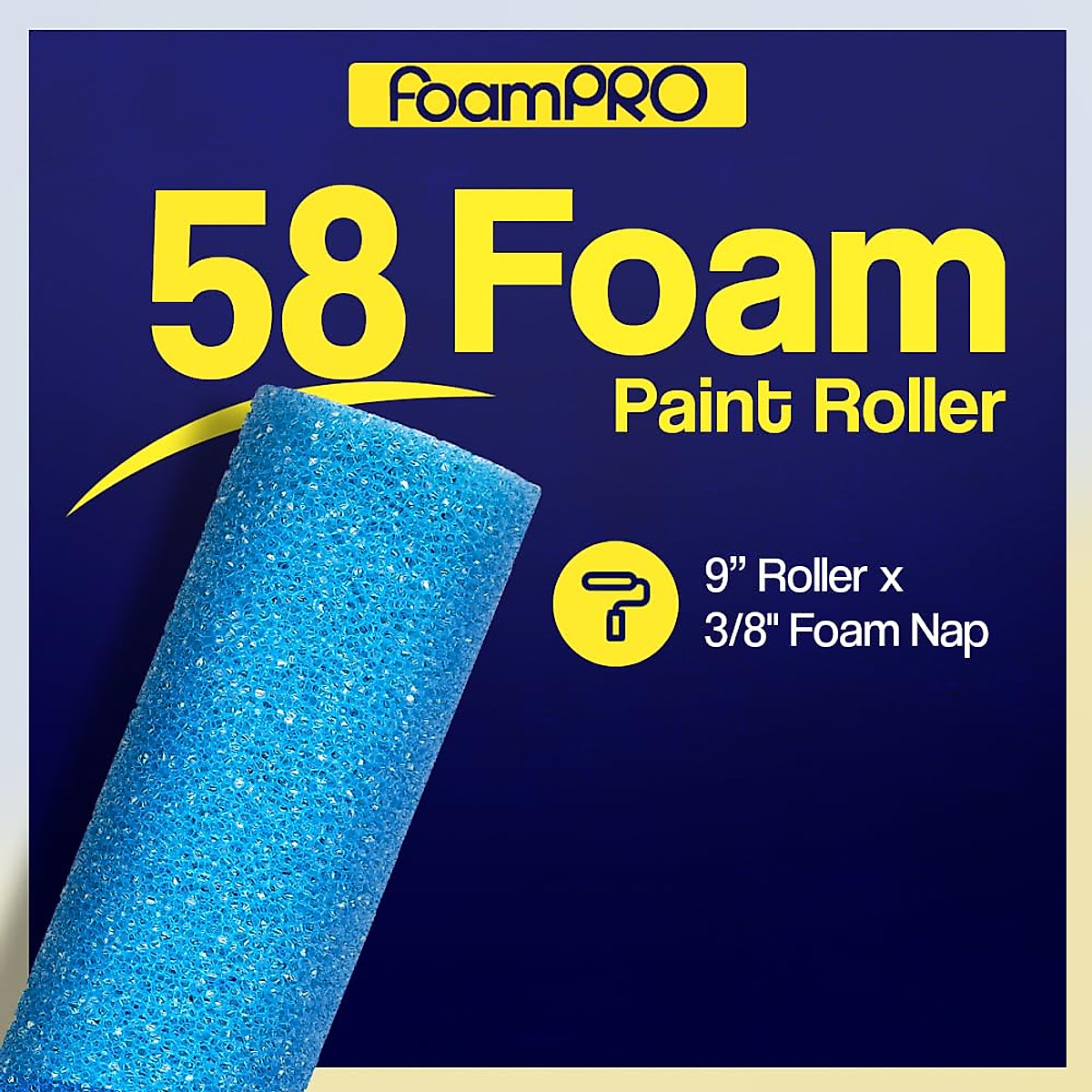 FoamPRO 58 Foam Paint Roller, 9" x 3/8"