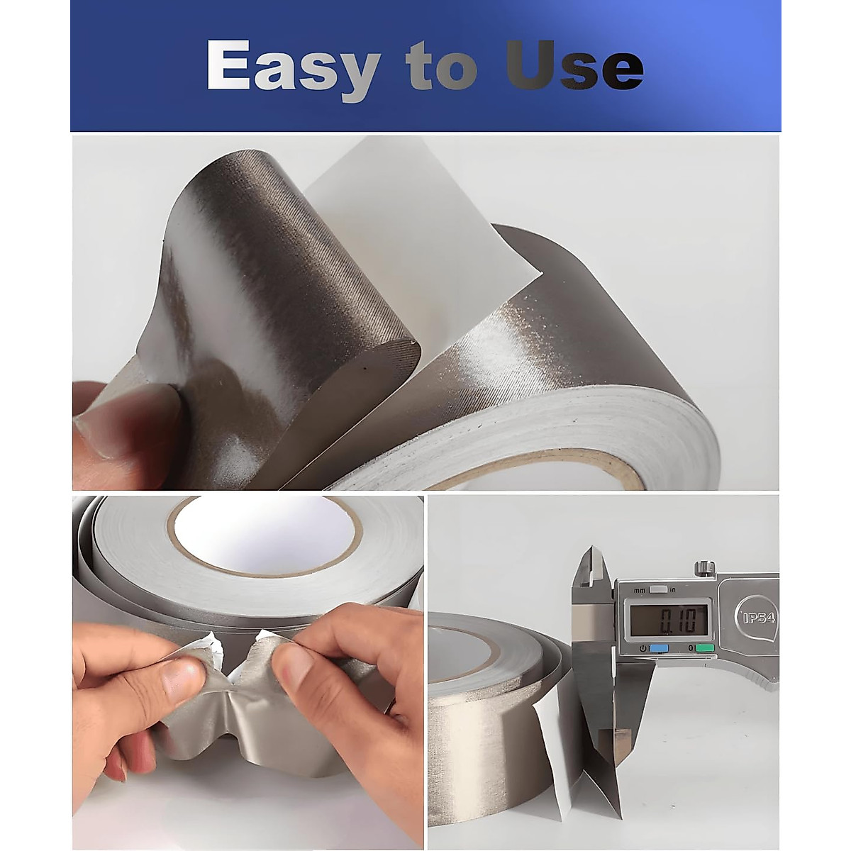 Faraday Fabric Tape 1inch x 50 Feet Double Conductive Cloth Tape with Acrylic Adhesive, for Electrical Connection, Grounding, EMI Shielding, Wire Harness, Display Repair, Cable Interference Blocking