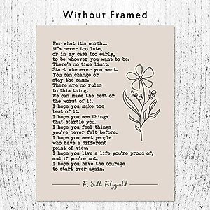 For What It's Worth Wall Art, Book Page Quote, Literature Prints, Book Quotes, Minimalist Dorm Decor, Boho Quote Print, Unframed (11X14 INCH)