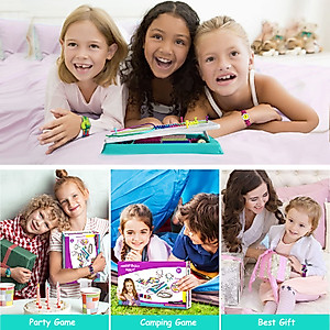 Friendship Bracelet Making Kit for Girls, Arts and Crafts for Kids Ages 8-12, DIY Jewelry Making Kit for 6 7 8 9 10 11 12 Years Old Girls, Birthday Gifts for Teen Girls Toys, Extra 2 Charm Bracelets