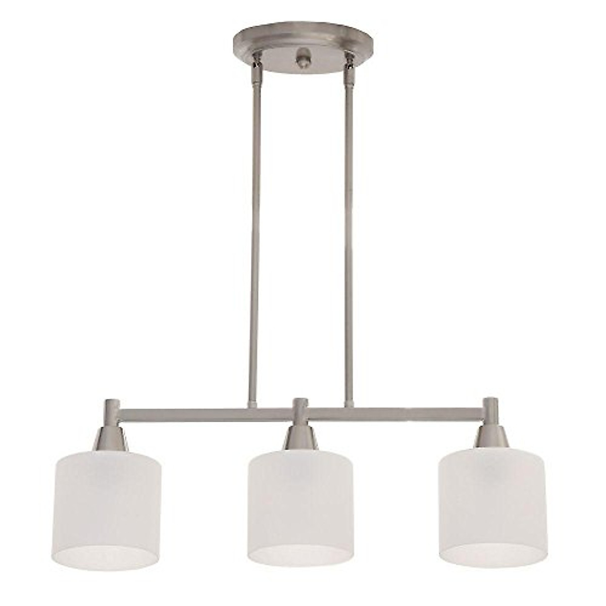 Hampton Bay 1000014949" Oron Three Light Island Brushed Nickel Chandelier