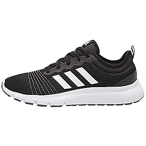 adidas Women's Flex 2 Running Shoe, Black/White/Grey, 8.5