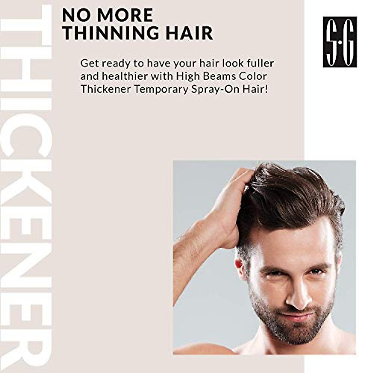 Salon Grafix High Beams Color Thickener Temporary Spray - Black for Unisex - 2.7 oz Hair Color