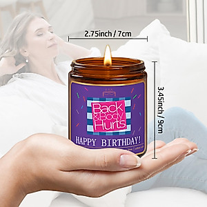Happy Birthday Candle Gifts for Women,Unique Best Friend Birthday Gifts for Her,Sister,Funny Birthday Gifts for Men,Mom,Dad,Bestie Birthday Present,16 18 21 30 40 50 60 Bithday Gifts - Purple