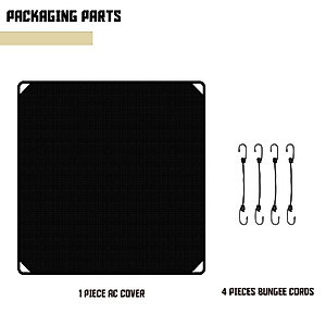 TANG Outside Winter AC Unit Cover 28"x28" Outdoor Air Conditioner A/C Unit Compressor Cover Keep Out Leaves with Bungee Cords