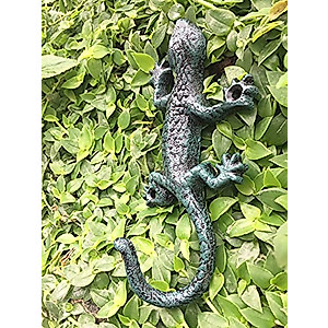 HWHP Zone - Wall Hooks Decorative Cast Iron Animal Gecko Shape Hooks Wall Mounted for Home Office Foyer Hallway Pool Garden Garage Indoor Outdoor Used, Hand Made, Gifts.