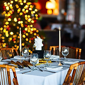 UNICY 20 Pack 10 inch Ivory Taper Candles, Unscented Candlesticks for Christmas Eve and Easter Candlelight Service, Vigil, Memorial 10 Inch, Pack of 20