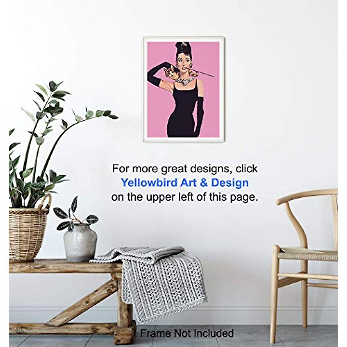 Audrey Hepburn Wall Art, Home Decor - 8x10 Pop Art Poster, Print - Contemporary Modern Room Decorations - Great Gift for Women, Her, Wife, Woman - Unframed PicturePhoto