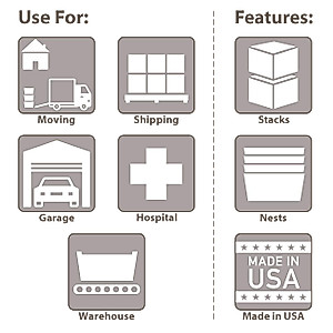 Akro-Mils 39170 Industrial Plastic Storage Tote with Hinged Attached Lid, (21-Inch L by 15-Inch W by 17-Inch H), Gray, (3-Pack)