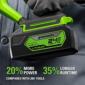 Greenworks 24V Brushless (1-1/8") Cordless Reciprocating Saw (2,700 SPM), 4.0Ah Battery and Compact Charger Included