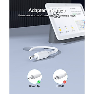 AC Charger Fit for Google Nest Hub Max Smart Speaker 10" Smart Display Wall Power Supply Adapter Cord (Not Fit Nest Hub)