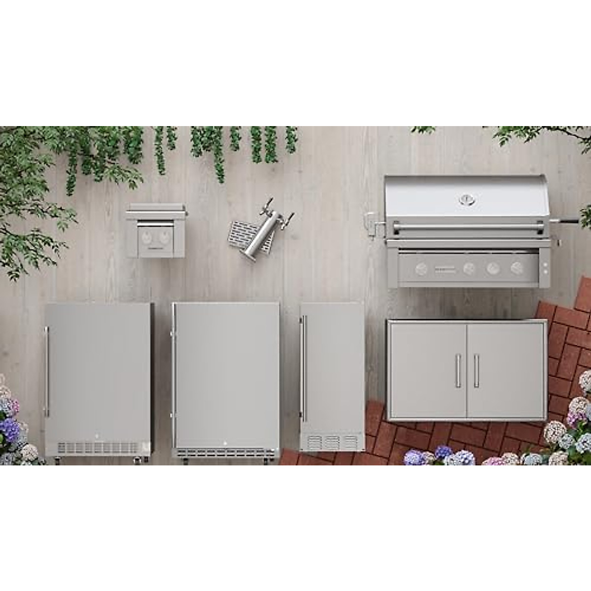 EdgeStar CBR1501SSOD 24 Inch Wide 142 Can Built-In Outdoor Beverage Cooler