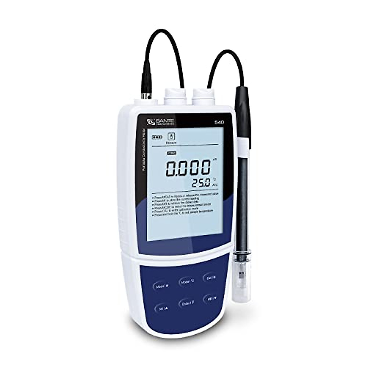 Bante 540 Portable Conductivity Meter | Resistivity, Conductivity, TDS, Salinity Meter | 0 to 200 mS/cm Range, ±0.5% Accuracy | Suitable for Sea Water Salinity and Routine Conductivity Measurements