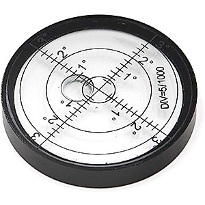 XMLEI Levels High Precision Round Bullseye Bubble Aluminium Case Bullseye Spirit Bubble Surface Level Round Inclinometers for Surveying Instruments and Tribrachs, Ø60mm,Accuracy 15'/2