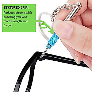 UNEAK - Eyeglass Screwdriver Repair Kit Precision 3 in 1 Mini Screwdrivers Set Keychain Glasses, Sunglasses, Sunglass, Watch, Electronics, Jewelry, Eyeglasses, Flat Head, Phillips, Hex