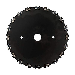 (2-Set) 9" x 20T Chainsaw Tooth Brush Blades - Weed Eater Saw Blade Kit with 2 Carbon Steel Round Chainsaw Blades, 3 Round Files, and 4 Washers for Brush Cutters, String Trimmers, and Weed Wreckers