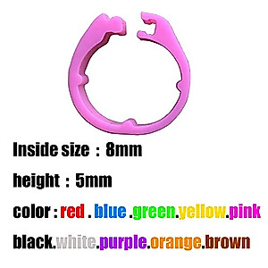 SRRPSPIGEON Pigeon Ring Bird Leg Bands Foot Ring Leg Ring Multi-Color Numbered 1-100 8mm Racing Parrot Chicks Duck Clip Rings Band (Yellow)