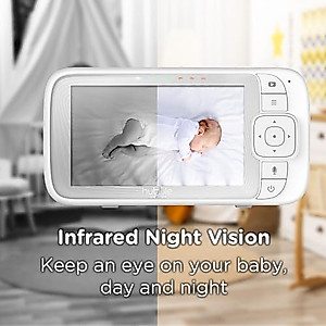 Hubble Connected Dual Vision Smart HD Baby Monitor with 2 Cameras, WiFi Baby Monitor with App and Screen, Remote Pan Tilt Zoom, 2-Way Talk, AI Motion Tracking, Night Vision, Room Temperature Sensor