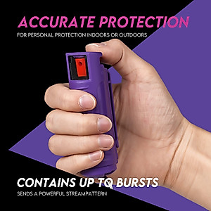 AIMHUNTER Pepper Spray Keychain - Maximum Strength for Easy and Outdoor (Black,Gray,Pink,Purple)