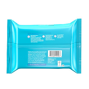 Neutrogena Hydro Boost Face Wipes + Hyaluronic Acid, Hydrating Makeup Remover Wipes Remove Dirt & Waterproof Makeup, Hypoallergenic, 100% Plant-Based Cloth, 25 ct