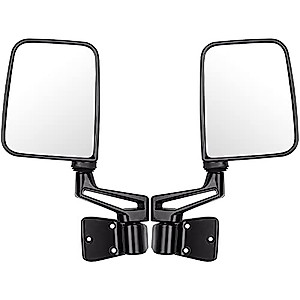 ECCPP Texture Side View Mirror Black Pair Side Mirror Replacement fit for 1987-2002 For Jeep Wrangler (exclude 1996) with Manual Folding
