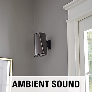 Sanus Universal Speaker Wall Mount for Small Speakers Compatible with Bose, Harmon Kardon, JBL, KEF, Klipsch, Roku, Polk, Sony & Others - Pair