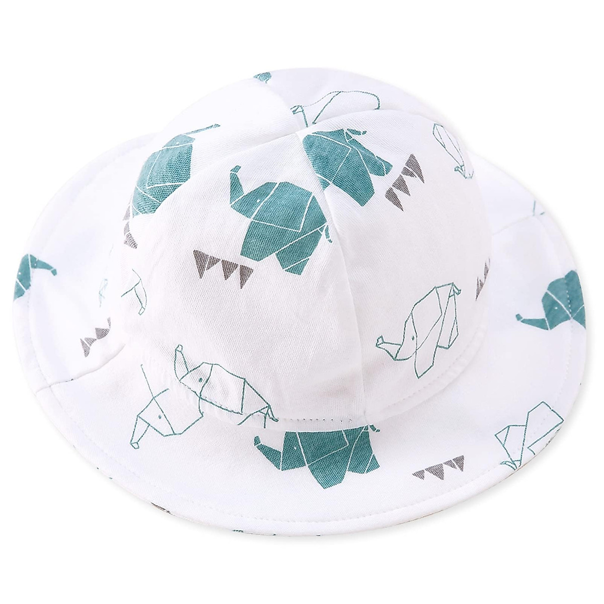 pureborn Baby Hat Newborns Boys Girls Spring Summer Sun Hats Bucket Breathable Cotton Elephant 0-3 Months