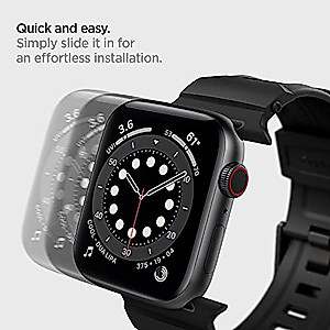 Spigen Rugged Band Designed for Apple Watch Band for Apple Watch Ultra (49mm), Series 8/7 (45mm), Series SE2/6/SE/5/4 (44mm) and Series 3/2/1 (42mm) - Matte Black