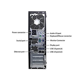 HP Elite 8300 Small Form Factor PC with Intel Quad Core i7-3770 Processor, 16GB DDR3 Memory, 512GB SSD + 2TB HDD, Windows 10 Professional - Black