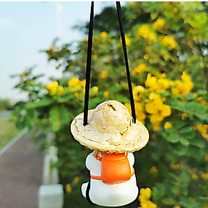 Qiwen Rear View Mirror Hanging Accessories of Swinging Duck Car Hanging Ornament Cute Car Accessories for Teens Men Women Car Mirror Hanging Accessories Truck Car Pendant Car Charm (Cool A)